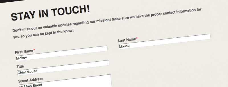 Stay-in-Touch Request Form for Salesforce | Soapbox Engage | Online ...